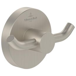 Villeroy & Boch Villeroy & Boch Doppel-Handtuchhaken Elements - Tender 76x32x54mm Brushed Nickel Matt TVA15101200064