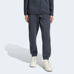 Sporthose adidas originals "SPACER TP", M&auml;dchen, Gr. 128, N-Gr, night grau,, Obermaterial: 67% Polyester, 33% Baumwolle, Hosen Sporthose, f&uuml;r Kinder, mit Gummizug, normal-weite Passform, aus Polyester