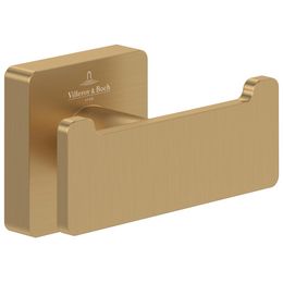 Villeroy & Boch Villeroy & Boch Doppel-Handtuchhaken Elements - Striking 80x44x45mm Brushed Gold TVA15201200076