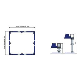 Villeroy & Boch Villeroy & Boch ViFrame Montagerahmen f&uuml;r Duschwannen bis 1000x1000, U91412300 U91412300