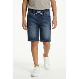 Jeansbermudas LEVI'S KIDS "LVB SKINNY FIT DOBBY SHORT", Jungen, Gr. 8 (128), N-Gr, buckeroo, Denim/Jeans, Obermaterial: 68% Baumwolle, 31% Polyester, 1% Elasthan, skinny fit, Jeans, for BOYS