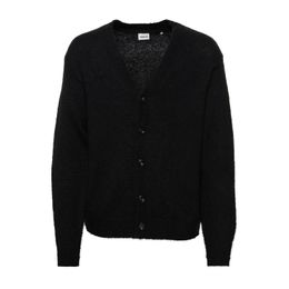 !Solid Strickjacke SOLID "Strickjacke SDHamed", Herren, Gr. M, schwarz (true schwarz), Obermaterial: 39% Polyacryl PAN. 31% Nylon NY. 20% Polyester PES. 10% Wolle WO., Strickjacken Strickjacke