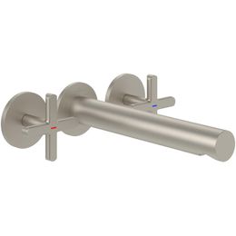 Villeroy & Boch Villeroy & Boch Waschtischauslauf-Set Loop&Friends 12 60x60x225mm o Ablaufgarnitur BrushedNickelMat TVZ10601200064