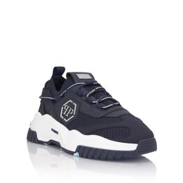Sneaker Philipp Plein "Predator", Herren, Gr. 41, Normalschaft, schwarz-wei&szlig; (24, navy), Schuhe Sneaker