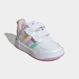 Sneaker adidas Sportswear "TENSAUR SPORT 3.0 F&Uuml;R BABYS UND KLEINKINDER", M&auml;dchen, Gr. 24, bunt (cloud wei&szlig;, semi flash aqua, bliss lila), Synthetik, Textil, Schuhe Sneaker, f&uuml;r Kinder, mit Klettverschluss