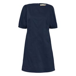Midikleid Culture "Kleid CUnovi", Damen, Gr. S, N-Gr, blau (blau iris), Obermaterial: 65% Baumwolle CO. 33% Polyester PES. 2% Elasthan EL., Kleider Midikleid