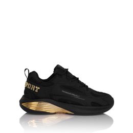 Sneaker Plein Sport "Sneakers PEGASUS PROJECT", Herren, Gr. 36, Normalschaft, schwarz (0294, schwarz, lightgold), Schuhe Sneaker