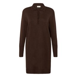 Midikleid Kaffe "Kleid KAlizza", Damen, Gr. L, N-Gr, braun (chocolate braun melange), Obermaterial: 80% Viskose CV. 20% Nylon NY., Kleider Midikleid