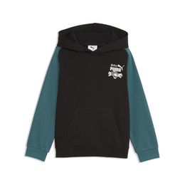 Hoodie Puma "Super Puma Hoodie Kinder", M&auml;dchen, Gr. 104, schwarz, Obermaterial: 32% Polyester, 68% Baumwolle. Kapuzenfutter: 100% Baumwolle. Rippe: 97% Baumwolle, 3% Elasthan, normal, Sweatshirts Hoodie