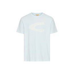 Rundhalsshirt Camel Active, Jungen, Gr. L, airy blau, Jersey, Obermaterial: 100% Baumwolle, bedruckt, regular fit h&uuml;ftbedeckend, Rundhals, abgesteppte Kante, Shirts Rundhalsshirt, Sommershirt mit Frontprint