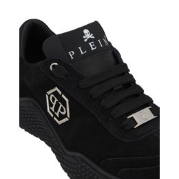 Sneaker Philipp Plein "Hexagon", Herren, Gr. 39, Normalschaft, schwarz (0202, schwarz, schwarz), Schuhe Sneaker