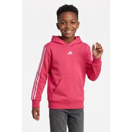 Kapuzensweatshirt adidas Sportswear "ESSENTIALS KIDS HOODIE", M&auml;dchen, Gr. 128, power pink, clear pink, Obermaterial: 71% Baumwolle, 29% Polyester, normal, Rundhals, angesetztes B&uuml;ndchen, Sweatshirts