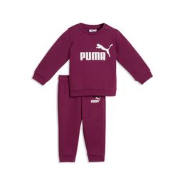 Trainingsanzug Puma "MINICATS ESS CREW SET FL INF", Jungen, Gr. 80, fuchsia glow, Fleece, Obermaterial: 68% Baumwolle, 32% Polyester, unifarben, regular fit, Sportanz&uuml;ge Trainingsanzug, aus kuscheligem Fleecestoff