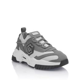 Sneaker Philipp Plein "Predator", Herren, Gr. 39, Normalschaft, grau (1072, grau, schwarzgrau), Schuhe Sneaker