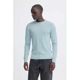 Strickpullover Blend "BHADDO PULLOVER", Herren, Gr. L, faded denim, Strick, Obermaterial: 100% Baumwolle, unifarben, regular fit normal, Rundhals, Pullover Strickpullover, aus Baumwolle, Regular Fit, mit Rundhalsausschnitt, in normaler L&auml;nge