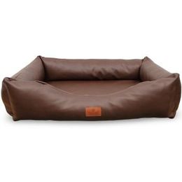 Petliving orthop&auml;disches Hundebett Luke aus Kunstleder braun XL
