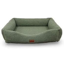 Petliving orthop&auml;disches Hundebett Teddy kuschelweich gr&uuml;n XL