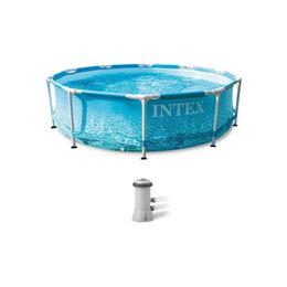 Intex 28208GN - Frame Pool - Beachside (305x76cm) inkl. Filterpumpe Framepool Gartenpool Aufstellpool