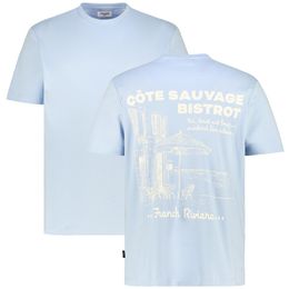 Jack & Jones Herren Gro&szlig;e Gr&ouml;&szlig;en | Jack&Jones T-Shirt mit R&uuml;ckenprint Farbe hellblau Gr&ouml;&szlig;e: 7XL