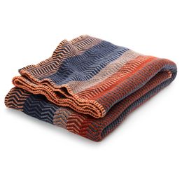 R&oslash;ros Tweed Lammwolldecke Naturt&ouml;ne Fri