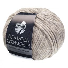 Alta Moda Cashmere 16 uni von Lana Grossa, Beige/Grau meliert, aus Schurwolle