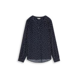 Tom Tailor Damen Bluse aus Viskose, blau, Gepunktet, Gr. 36