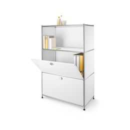 Tchibo - Metall-Regal mit 2 versetzbaren Klappenf&auml;chern - 77x40x120,5cm - silber - Stahl / Metall / Kunststoff