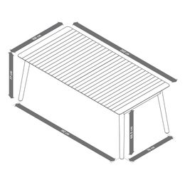 Tchibo - Teak-Ausziehtisch - 200x100x77cm - braun -
