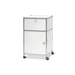 Tchibo - Rollcontainer &raquo;Cn3&laquo; mit Schublade und T&uuml;r - 40x40x66,5cm - chrom - Metall