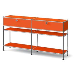 Tchibo - Metall-Konsole &raquo;Cn3 Slim Line&laquo; mit 2 Schubladen - 152x30,5x82cm - orange -