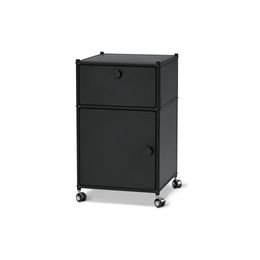 Tchibo - Rollcontainer &raquo;Cn3&laquo; mit Schublade und T&uuml;r - 40x40x66,5cm - schwarz - Metall