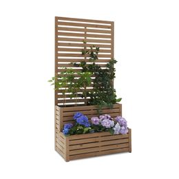 Tchibo - 2-in-1-Sichtschutz-Pflanztreppe - 90x50x180cm - schwarz - Holz / Stahl / Polyethylen