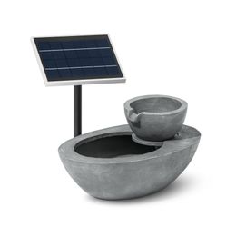 Tchibo - Solar-Gartenbrunnen - 50x30x25cm - grau - Polyresin / Acryl