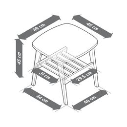 Tchibo - Couchtisch - 49x46x45cm - braun -