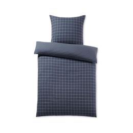 Tchibo - Flanell-Bettw&auml;sche - dunkelblau