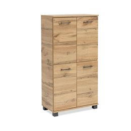 Tchibo - Highboard &raquo;HB 600 Nora&laquo; - 60x32,5x117cm - schwarz - Holz / Metall / Kunststoff