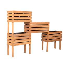 DeVries Hochbeet - 180x30x120cm - naturfarben - Holz