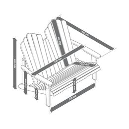 Tchibo - Loungebank aus FSC -zertifiziertem Akazienholz - 113,5x93x95,5cm - wei&szlig; -