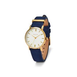 Tchibo - Damenuhr mit Lederarmband - wei&szlig;
