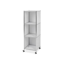 Tchibo - Rollmodul Metall &raquo;Cn3&laquo; - 40x40x127cm - chrom - Stahl / Kunststoff / Kunststoff