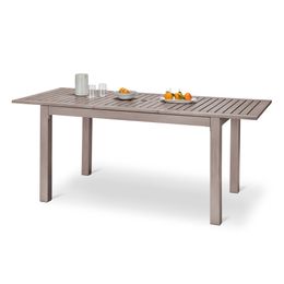 Tchibo - Ausziehtisch &raquo;Leira&laquo; mit Sonnenschirm-Aussparung - 140x83x76,5cm - grau - Akazienholz / Metall
