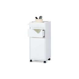 Tchibo - Bad-Beistellwagen - 40,5x35x81,5cm - wei&szlig; - Holz / Metall