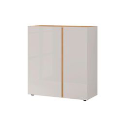 Germania-Kommode &raquo;Mesa&laquo; - 94x43x103cm - schwarz - Holz / Glas