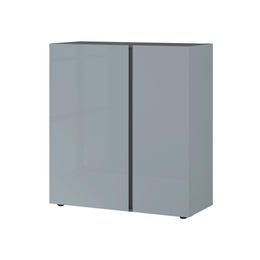 Germania-Kommode &raquo;Mesa&laquo; - 94x43x103cm - schwarz - Holz / Glas