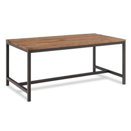 Actona Esstisch &raquo;Vintage&laquo; - 180x90x75cm - dunkelgrau - Holz / Wachs / Metall