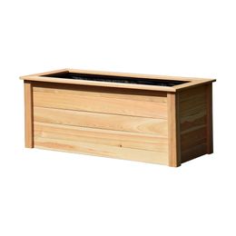 Dobar Hochbeet &raquo;Douglasie&laquo; - 150x60x65cm - braun - Glas / Vlies / Kunststoff