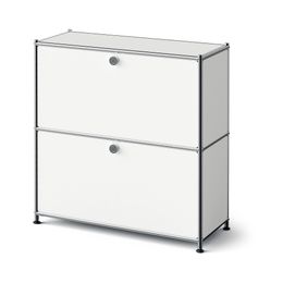 Tchibo - Metall-Kommode &raquo;Cn3 Slim Line&laquo; mit 2 Klappenf&auml;chern - 77x30,5x82,5cm - chrom -