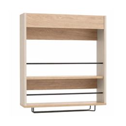 Tchibo - Barregal &raquo;Kolari&laquo; - 60,2x16,1x66,6cm - schwarz - Holz / Glas / Metall