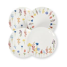 Tchibo - 4 Dessertteller mit Dekor - creme