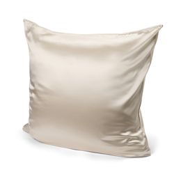 Tchibo - Kopfkissenbezug mit Seide - grau-beige